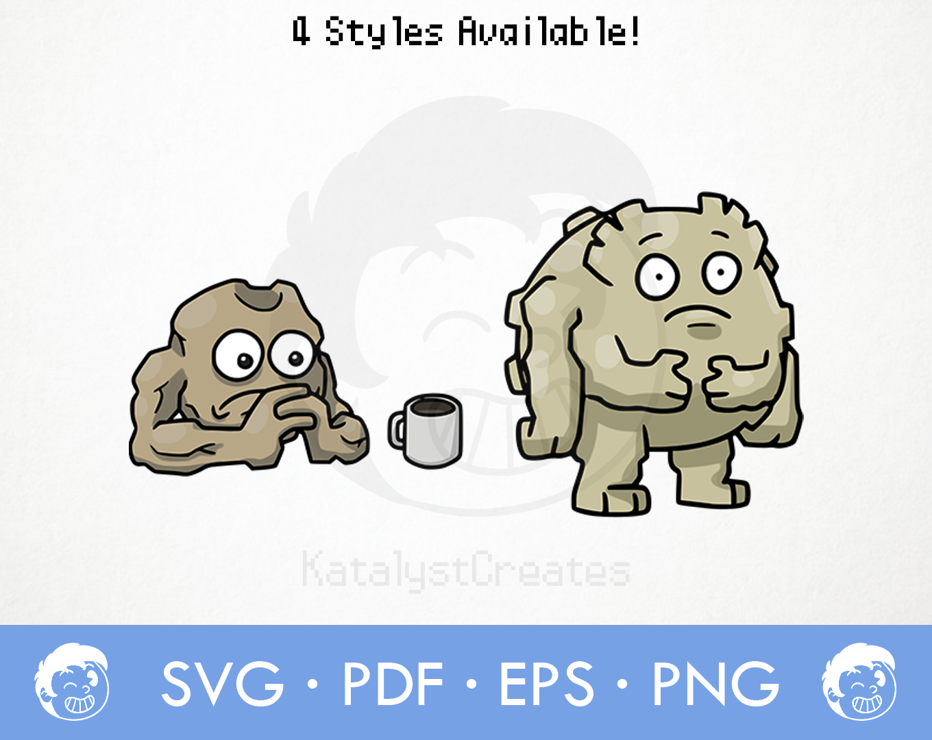 Geodude Graveler SVG PNG Vector Bundle - For Cricut, Prints, and ...