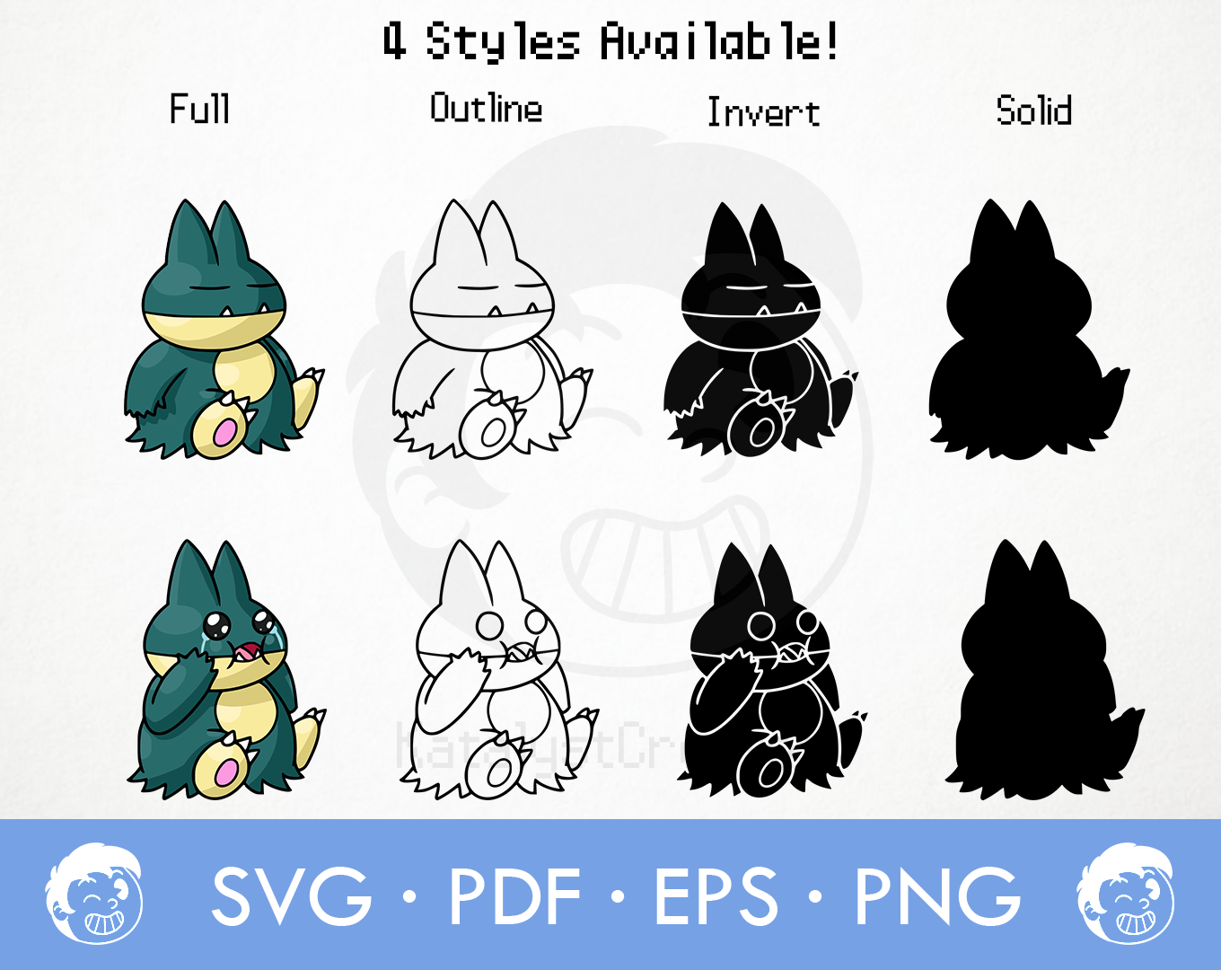 Munchlax SVG PNG Vector Bundle - For Cricut, Prints, and Scrapbooking ...