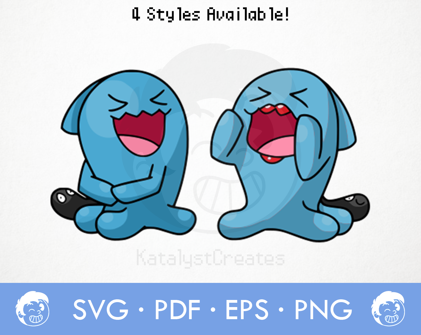 Wobbuffet SVG PNG Pokemon Vector Bundle - For Cricut, Prints, and ...