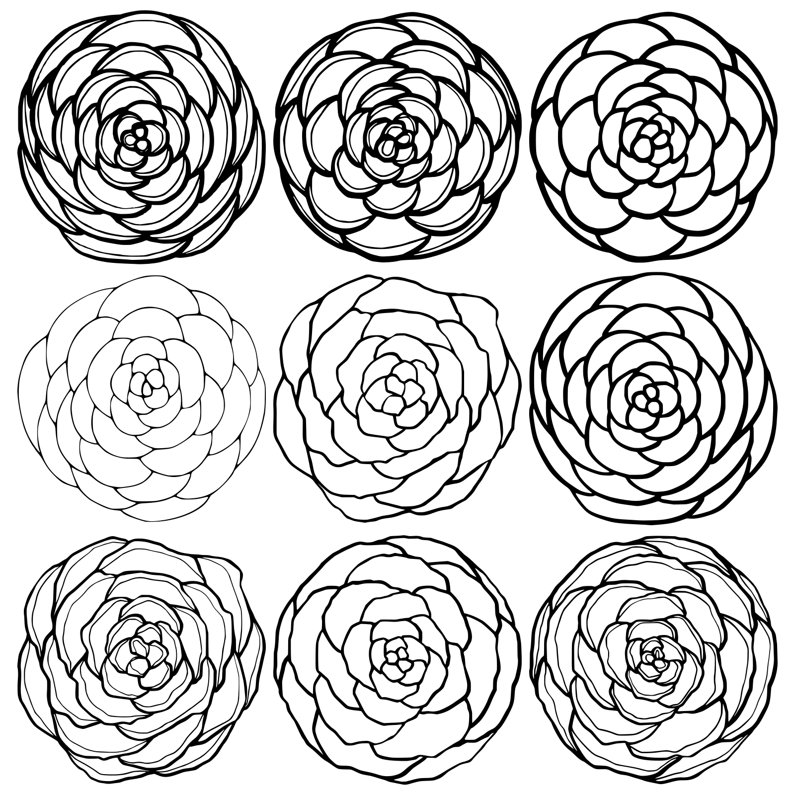 FREE - 9 Rose Shapes High Resolution PNGs - Payhip