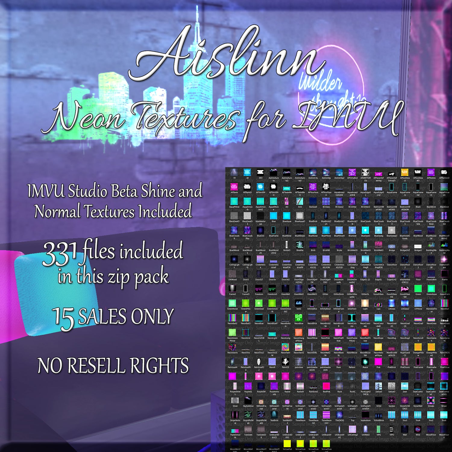 Neon IMVU Room Textures by Aislinn - Payhip