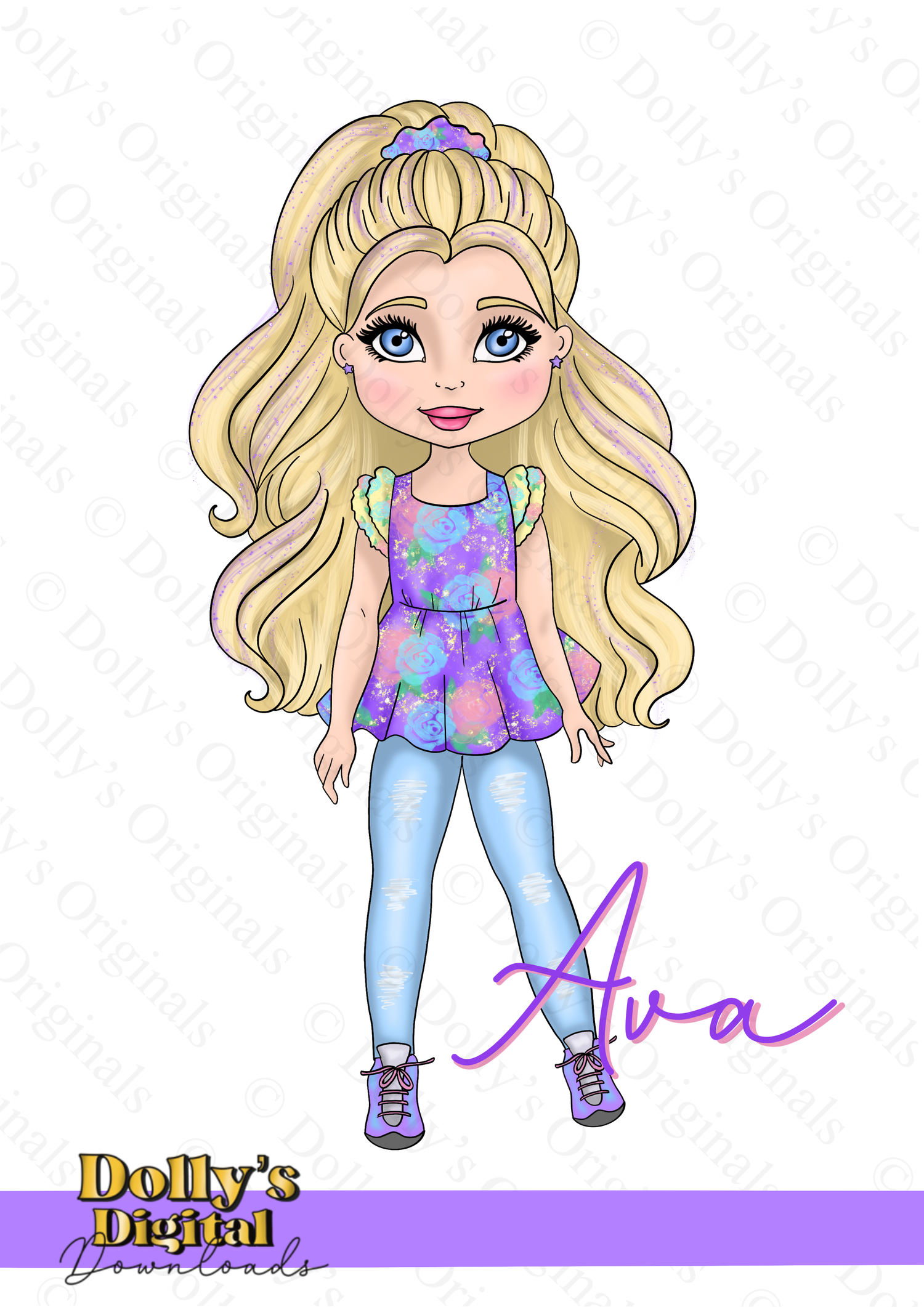 Cute Ava Doll Blonde PNG - Payhip