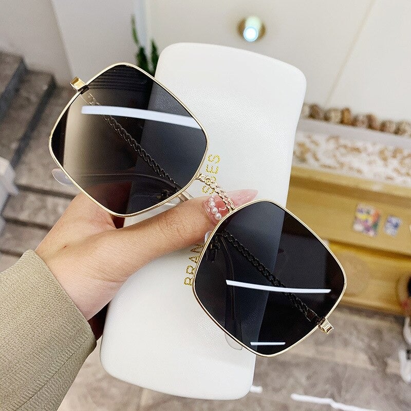 New Luxury Designer Square Sunglasses For Women Fashion Vintage ...
