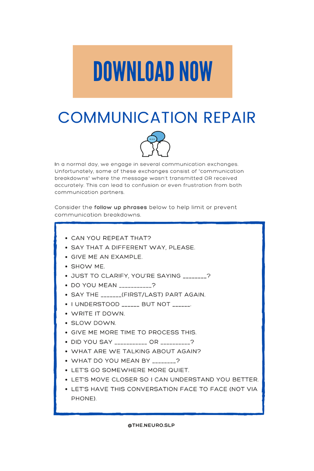 FREE: Communication Repair Handout - Payhip