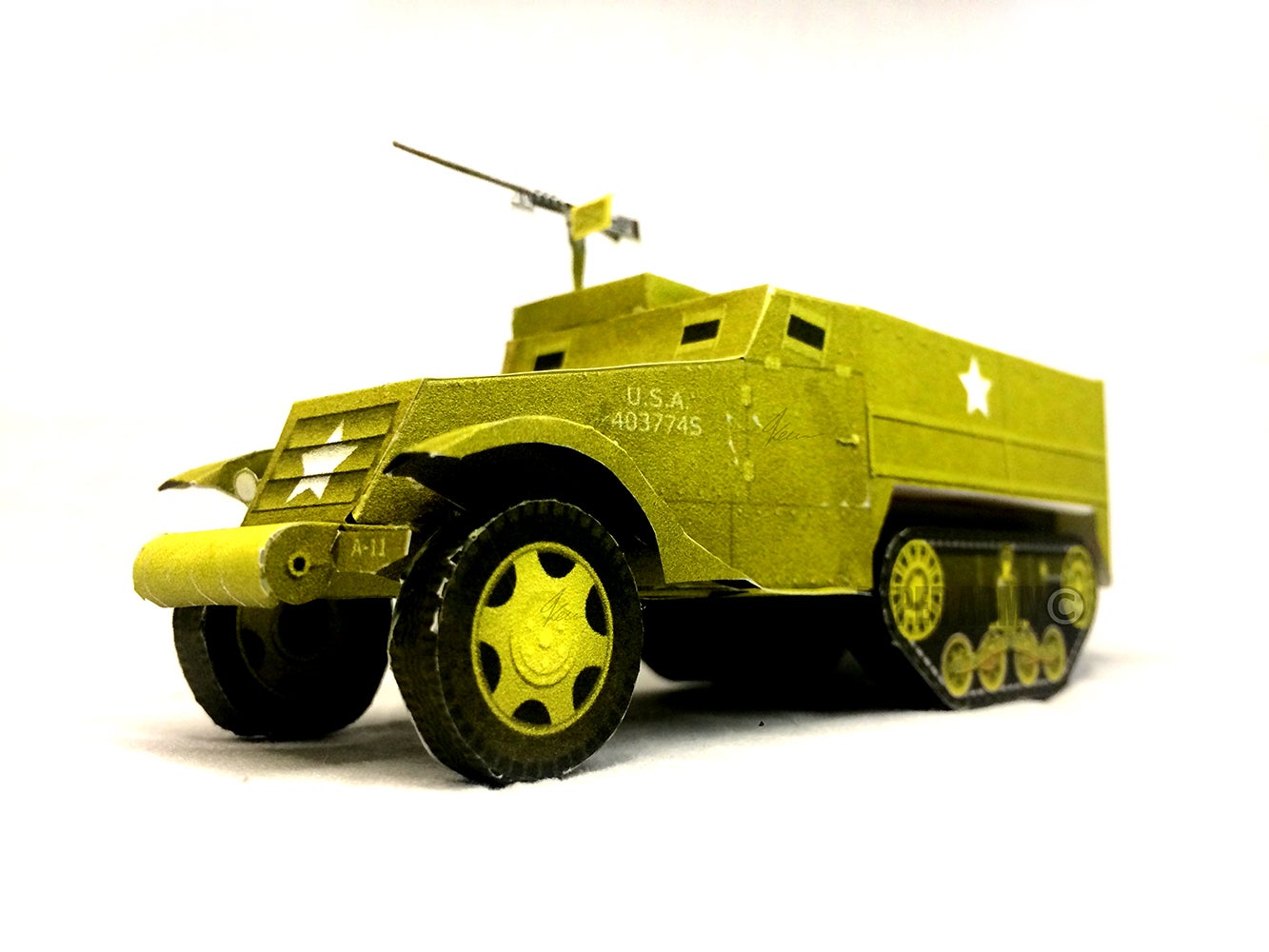 Paper model Half track APC M3 US Army WWII - Payhip