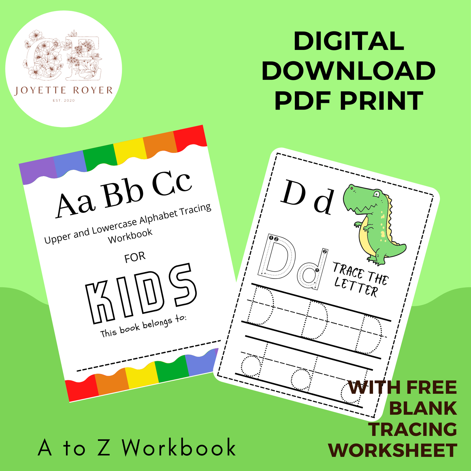 Alphabet Tracing Upper and Lowercase ABC's Workbook -Handwriting ...