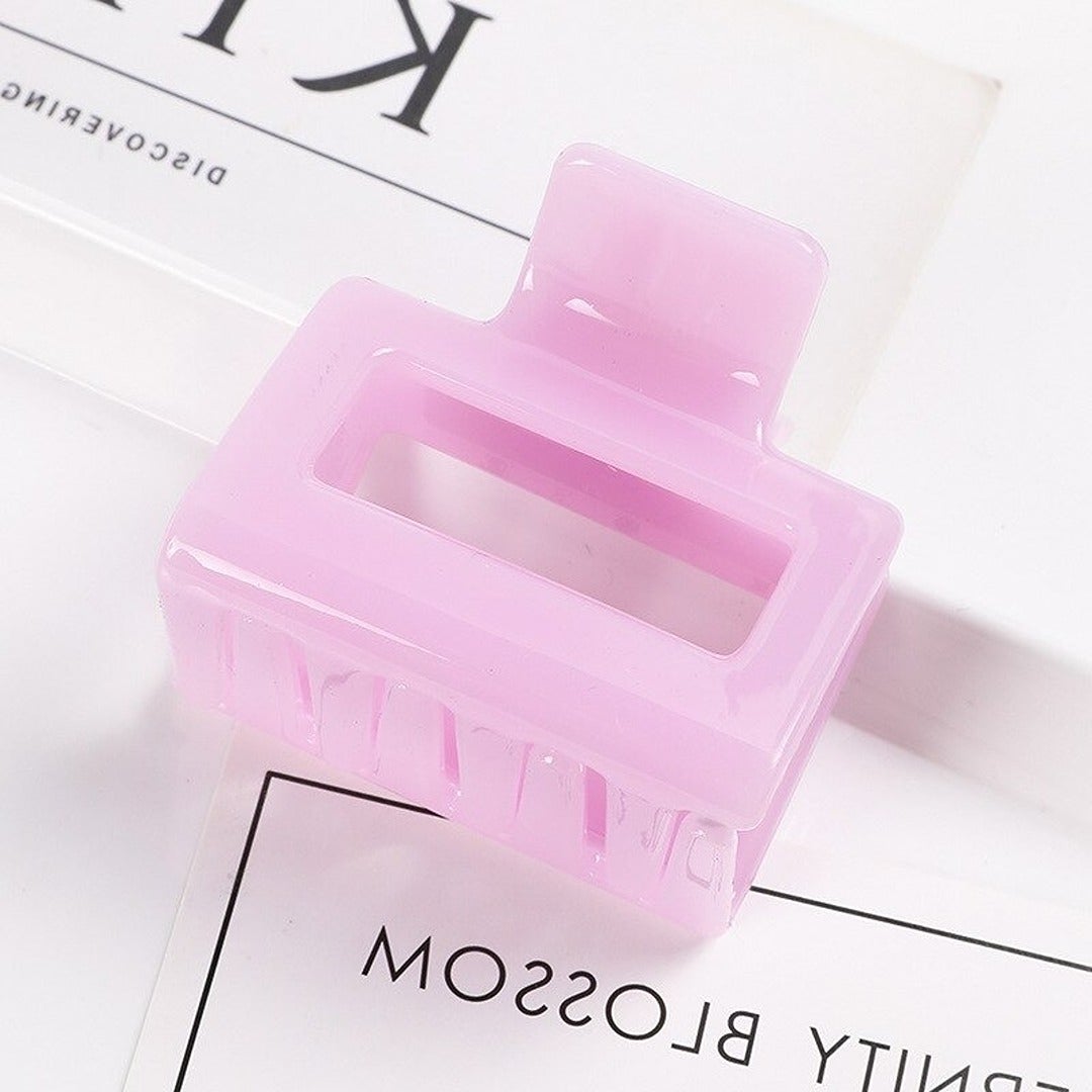 Women Fashion Acrylic Hair Claws Square Acrylic Hair Clamps Crab ...