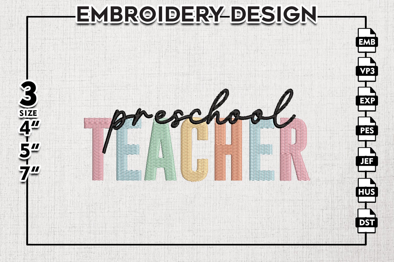Preschool Teacher Embroidery Designs, Back To School Embroidery Designs ...