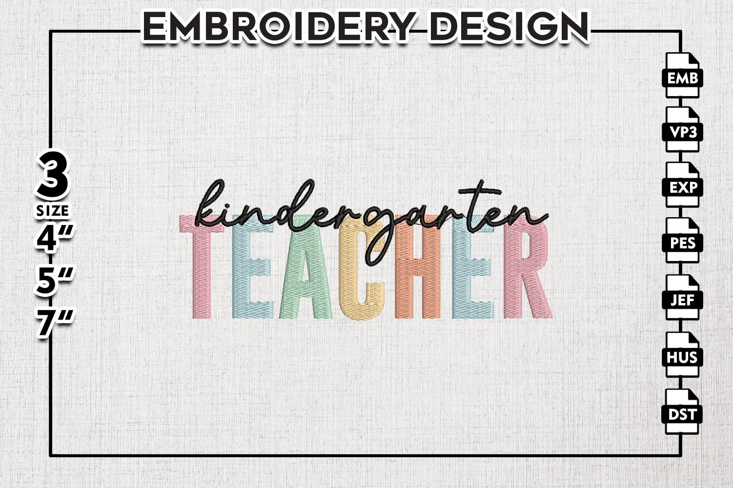Kindergarten Teacher Embroidery Designs, Back To School Embroidery ...
