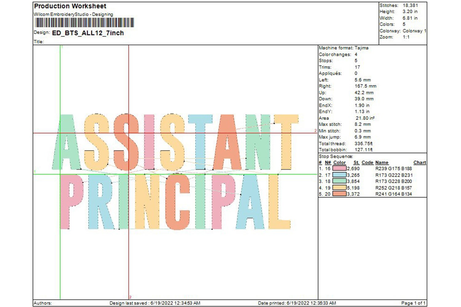 Assistant Princial Embroidery Designs, Back To School Embroidery ...