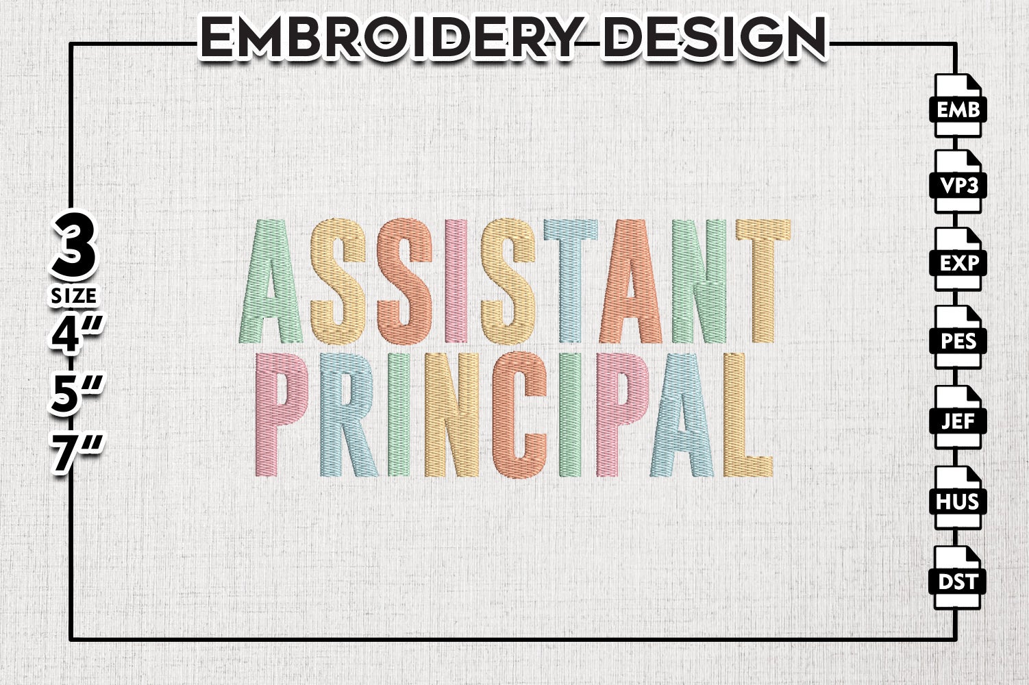 Assistant Princial Embroidery Designs, Back To School Embroidery ...