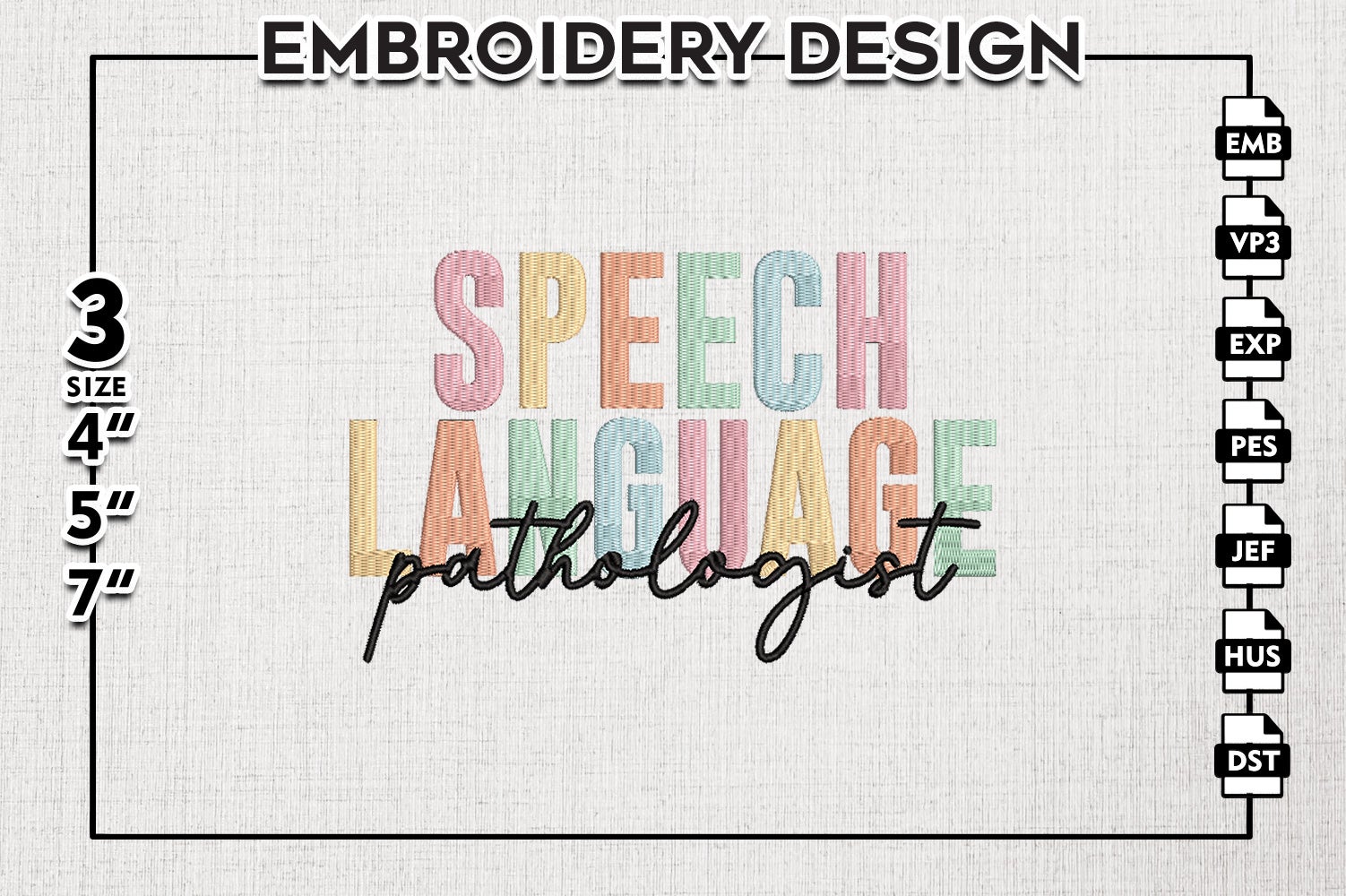 Speech Language Pathologist Embroidery Designs, Back To School ...