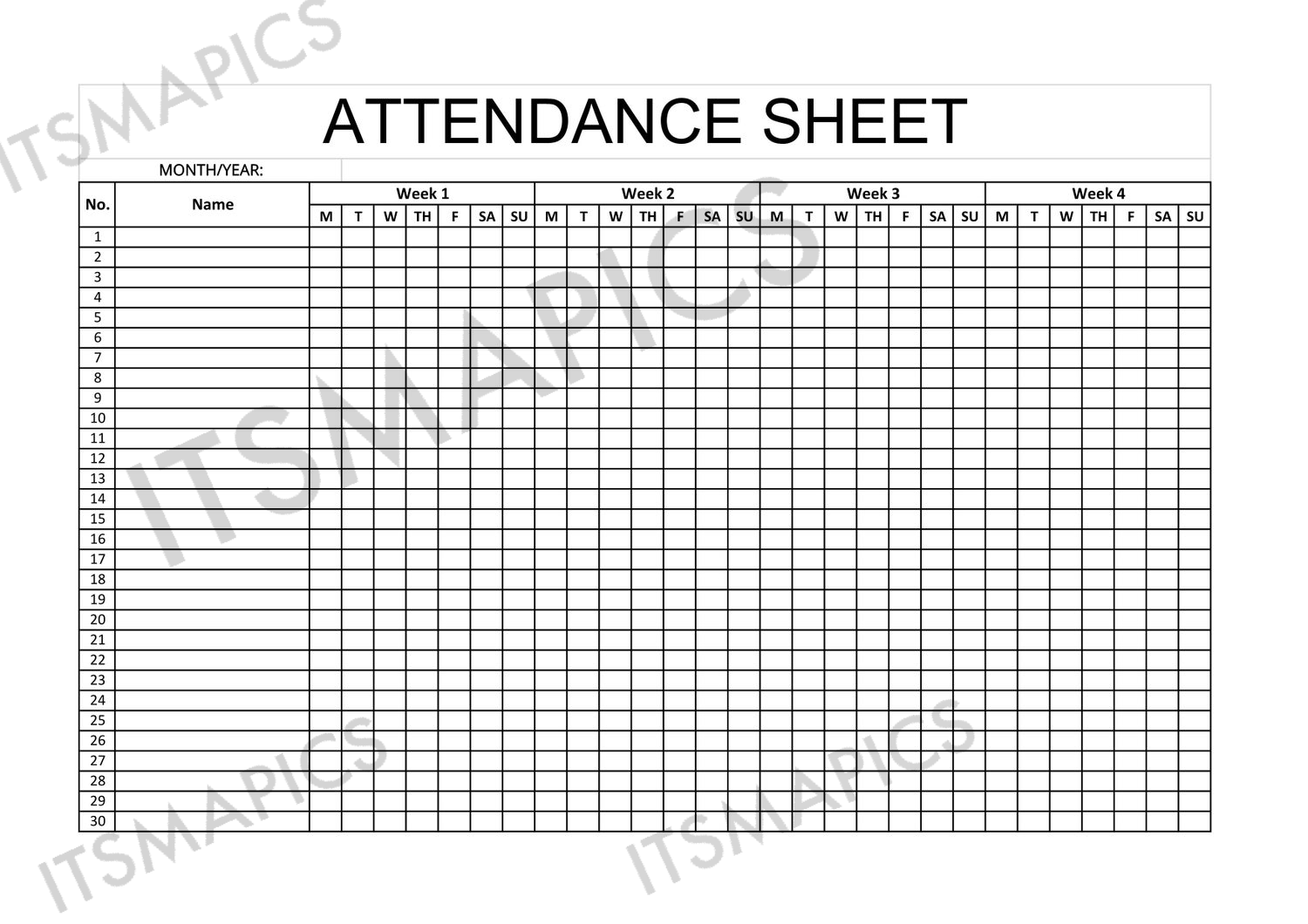 Attendance Sheet for Employee Attendance - Payhip Attendance Sheet for Employee Attendance - Payhip