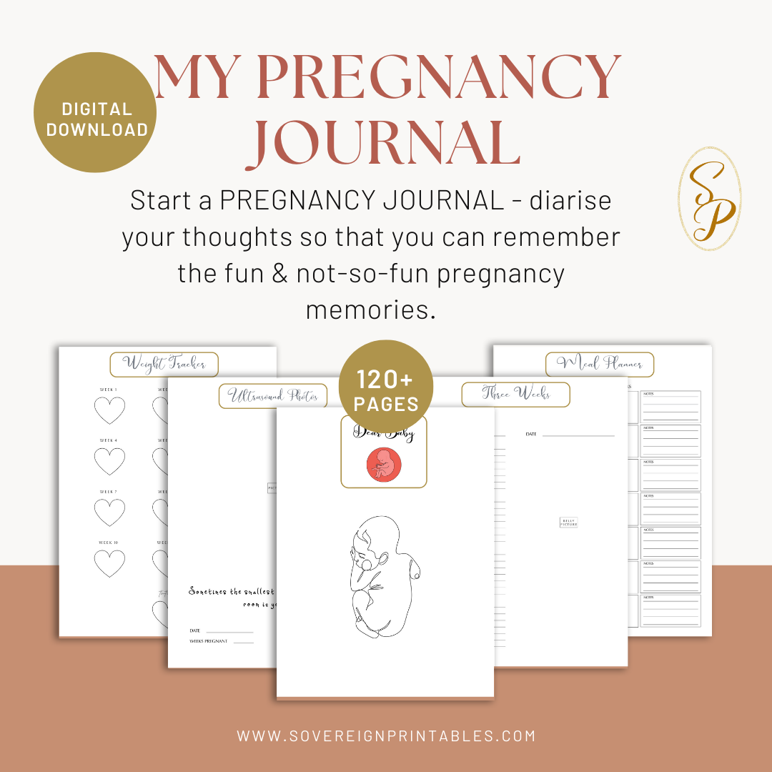 Printable Pregnancy Journal, Pregnancy Organizer, Pregnancy Planner 8.5x11"