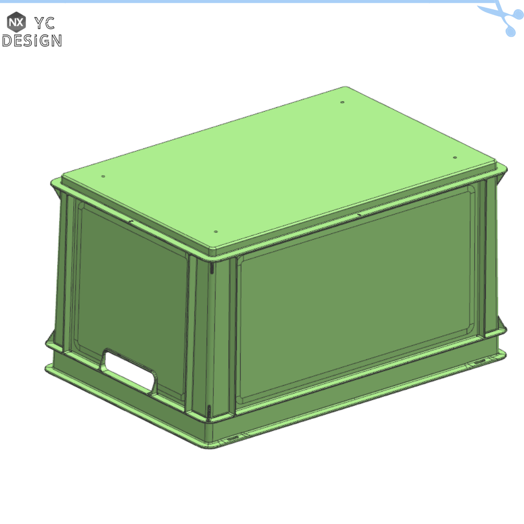 (Injection mold) A mold diagram of a large turnover box - Payhip