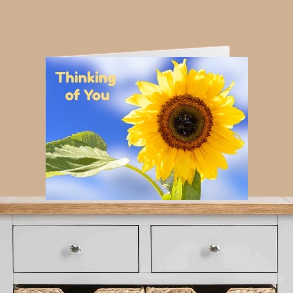 Sunflower ‘Thinking of You’ Greetings Card - Payhip