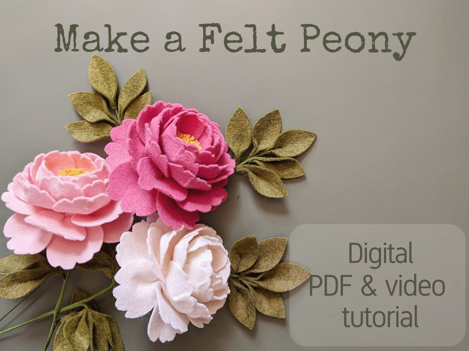 Felt Peony Tutorial - Payhip