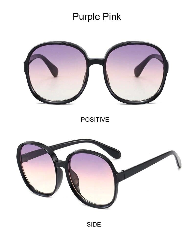 New Round Frame Sunglasses Women Retro Brand Designer Oversized Lady Sun Glasses Female Fashion ...