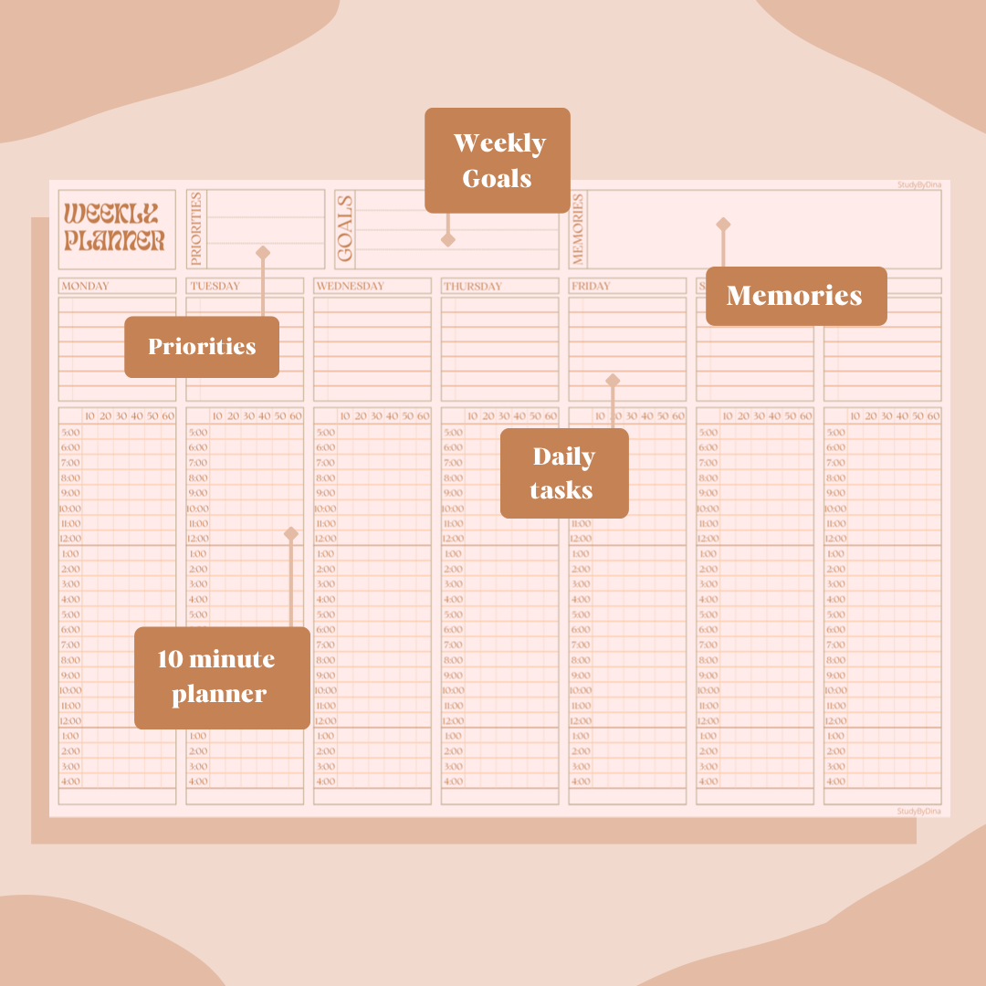 10 minute weekly planner - Payhip