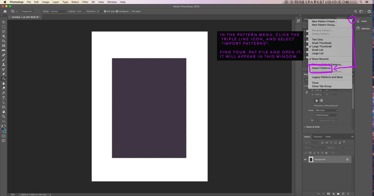 How to Install Pattern and Color Swatches in Photoshop