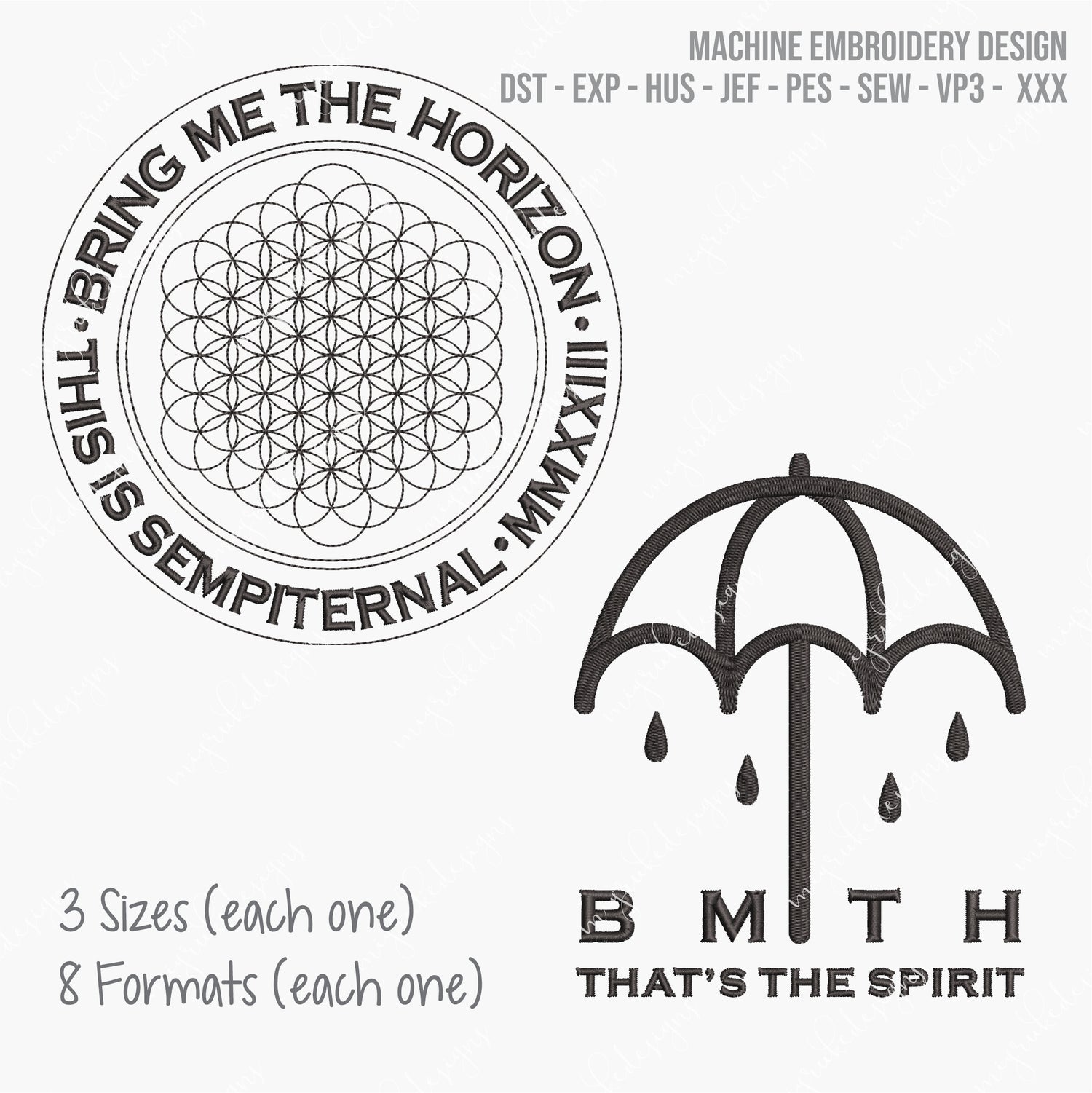 Bring me the Horizon Machine Embroidery Design, BMTH, Sempiternal, That ...