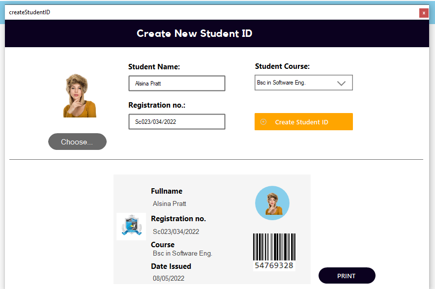 Barcode Student Attendance System ID Card Generator - Payhip