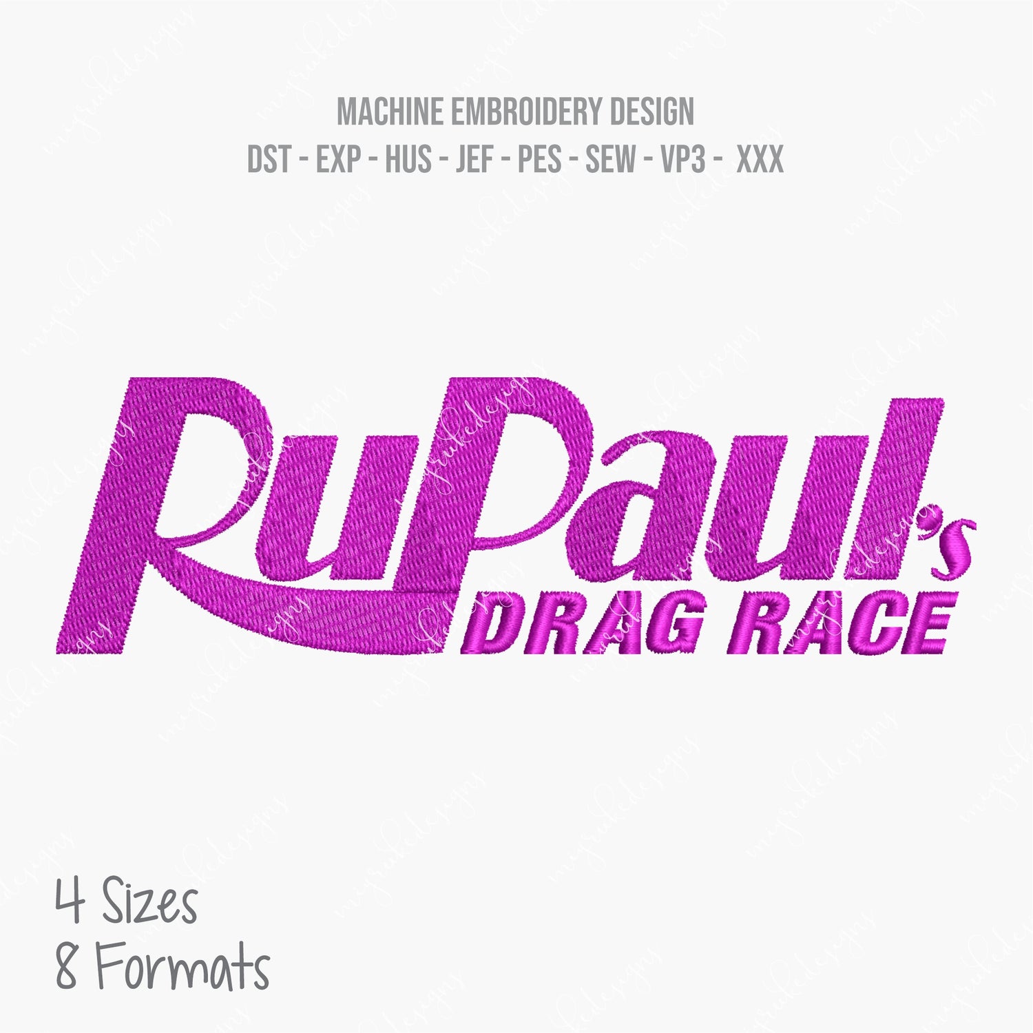 Rupaul s Drag Race Logo Machine Embroidery Design Embroidery File 4 rupaul-s-drag-race-logo-machine-embroidery-design-embroidery-file-4
