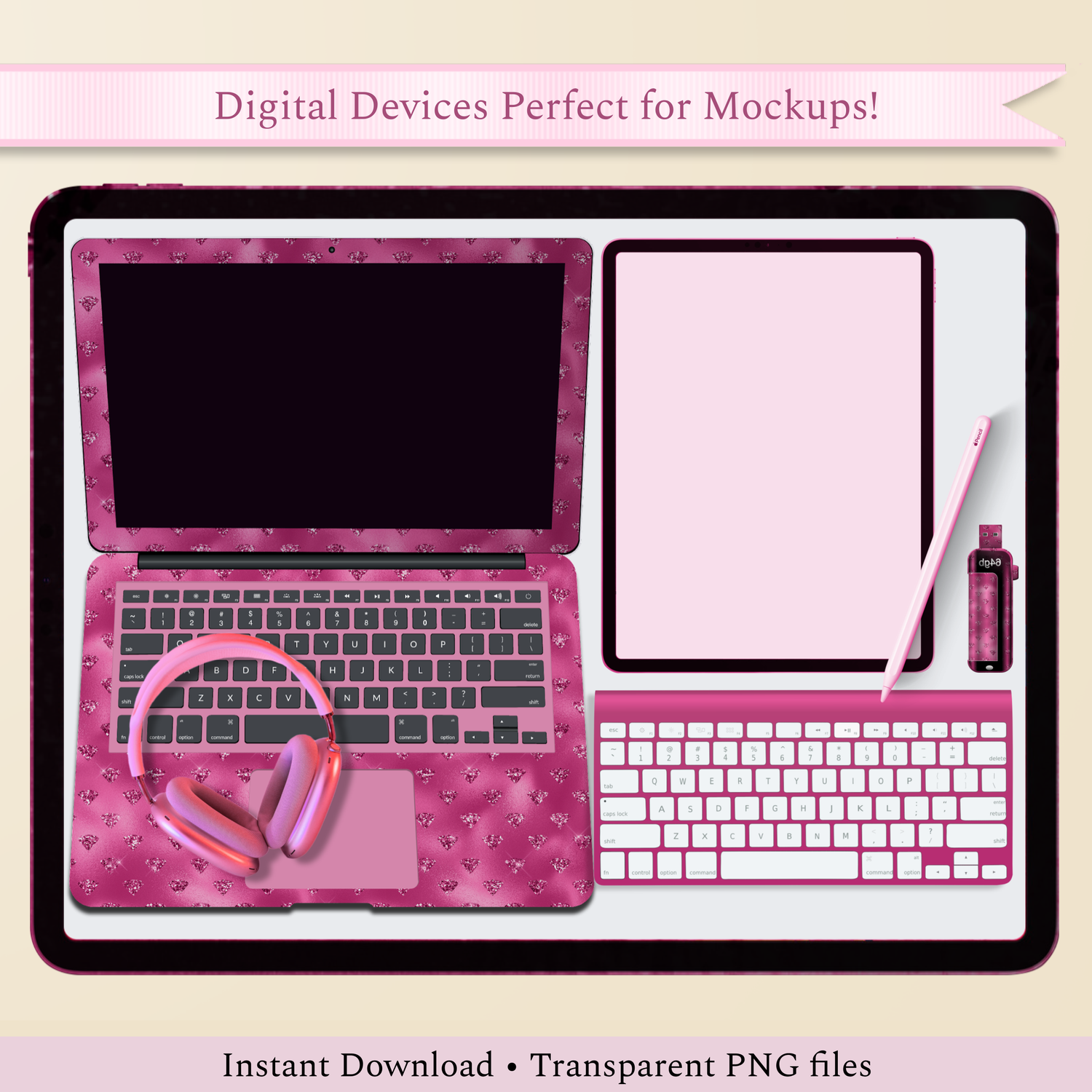 Pretty in Pink Desk Mockup Kit - Payhip