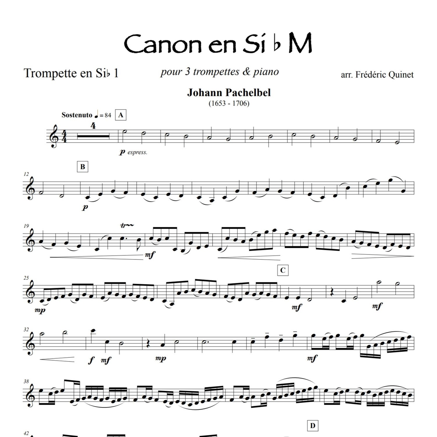 Pachelbel, J. - Canon pour 3 trompettes & piano - Payhip