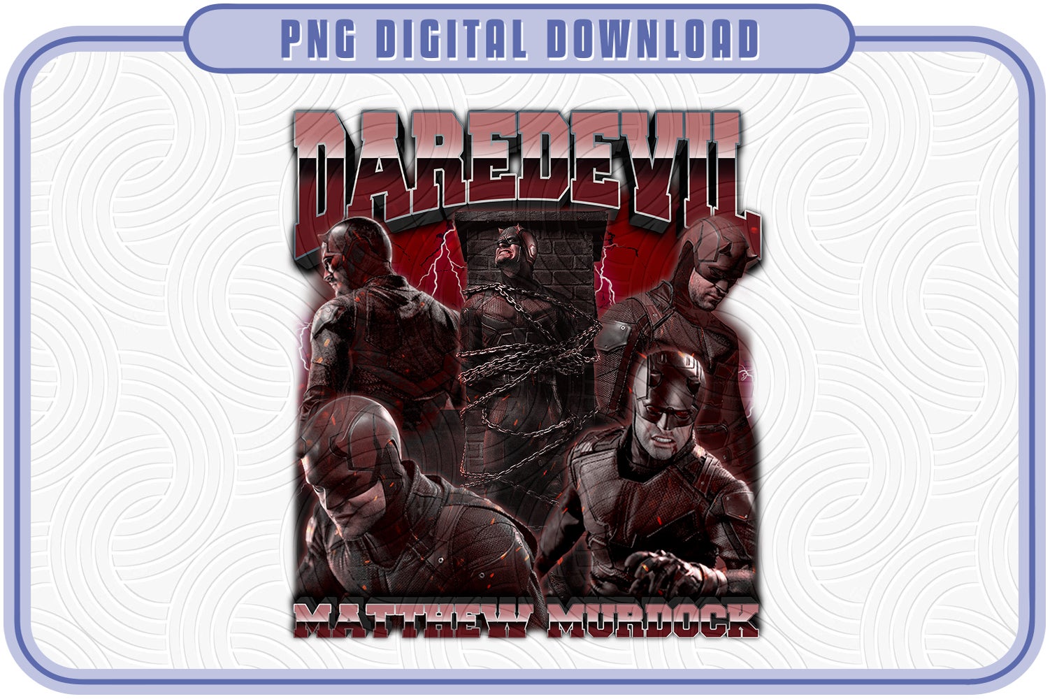 Daredevil Design, Digital File download, designs for Shirts, Tumbler ...