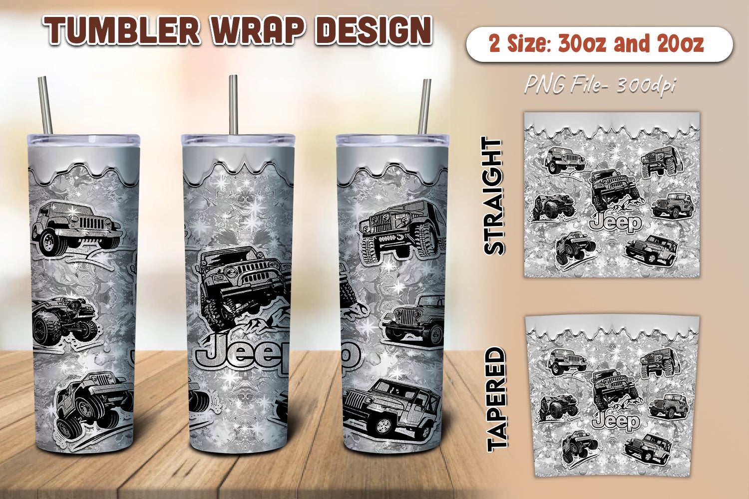 Jeep Life Camo Tumbler Design, Skinny Tumbler Sublimation Designs for ...