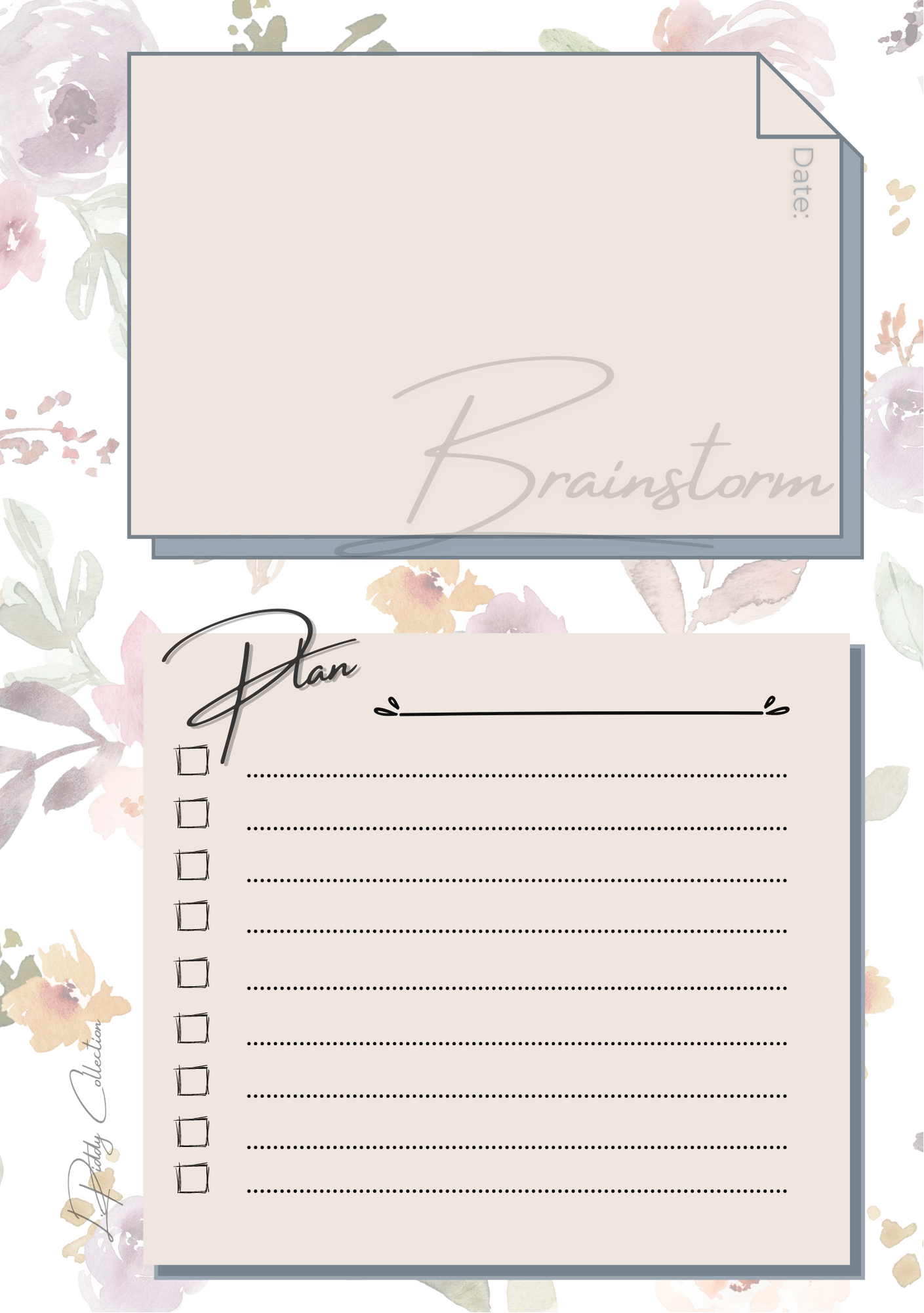 Brainstorm to Plan To-do List Planner Insert - Digital Download in ...