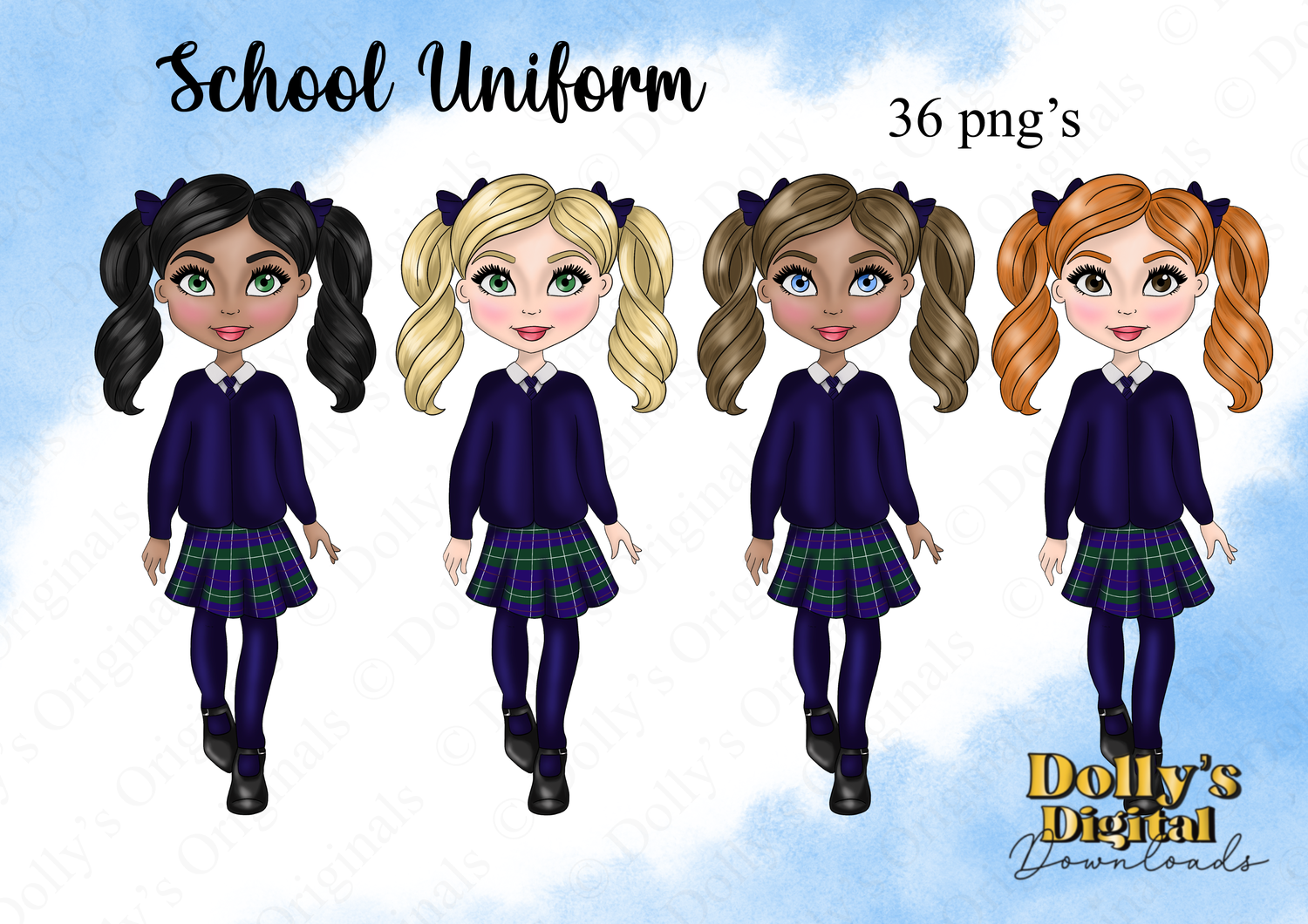 Cute School Boys with Curly Afro in Light Green Uniform - Payhip