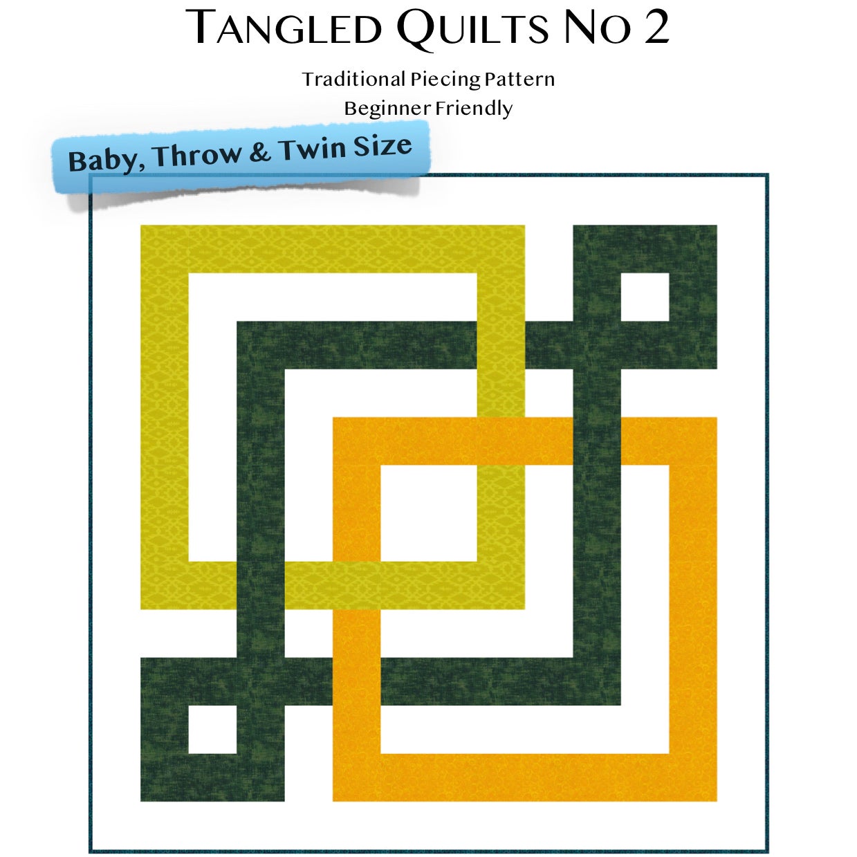 Tangled Quilts No 2 – three size quilt pattern – traditional piecing (PDF download) - Payhip