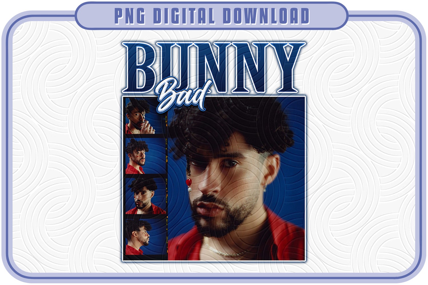 Bad Bunny Design, Digital File download, designs for Shirts, Tumbler ...