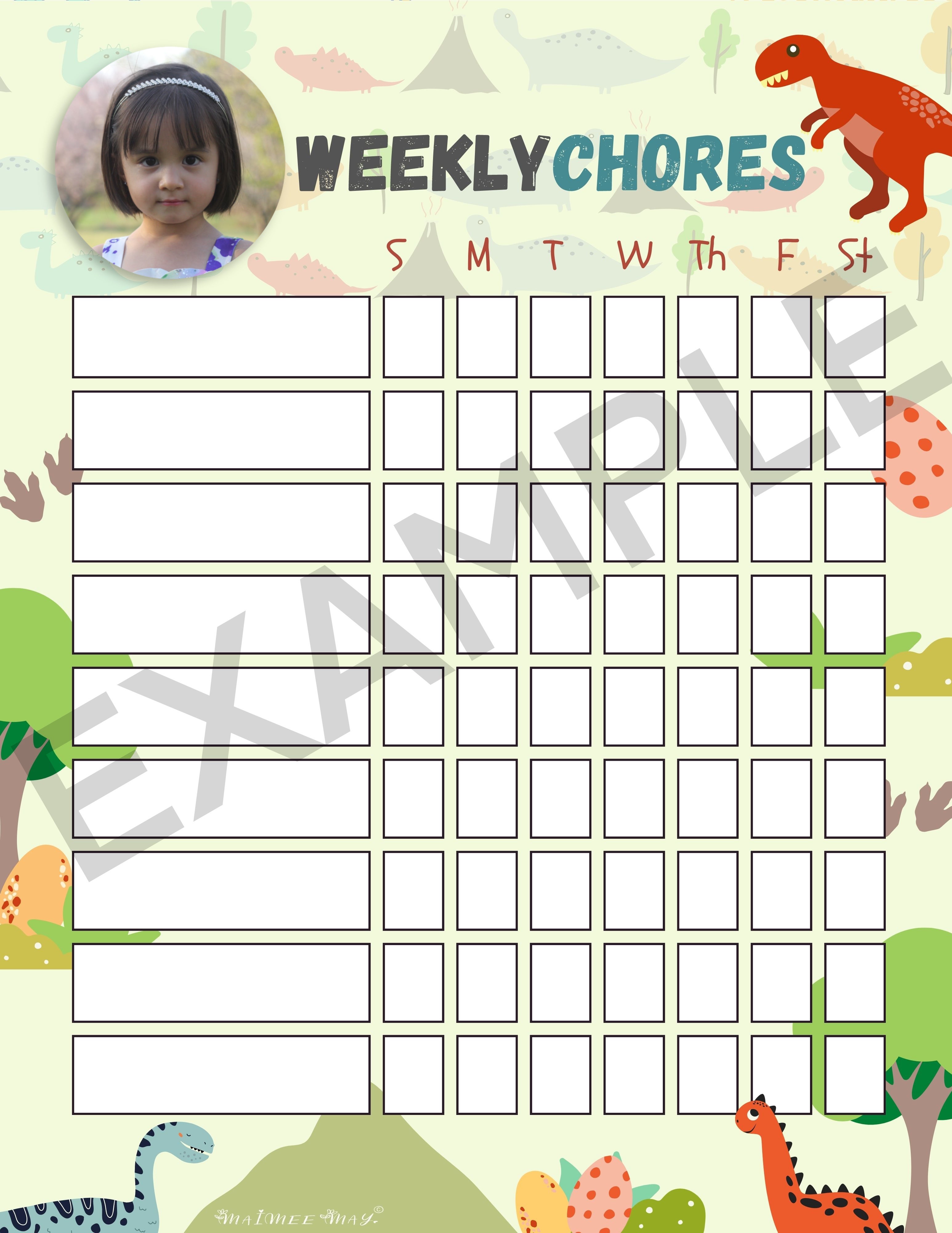 Chore Chart - Dinosaurs - DIGITAL DOWNLOAD - Payhip