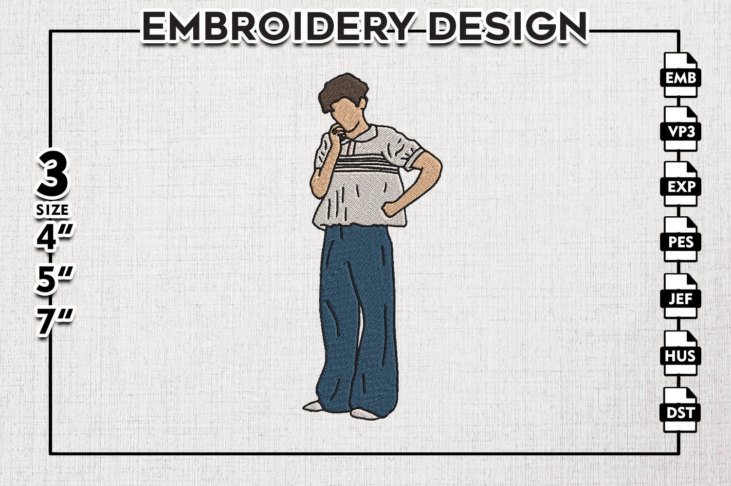 Harry Styles Machine Embroidery Design, Harry Styles Digital File ...