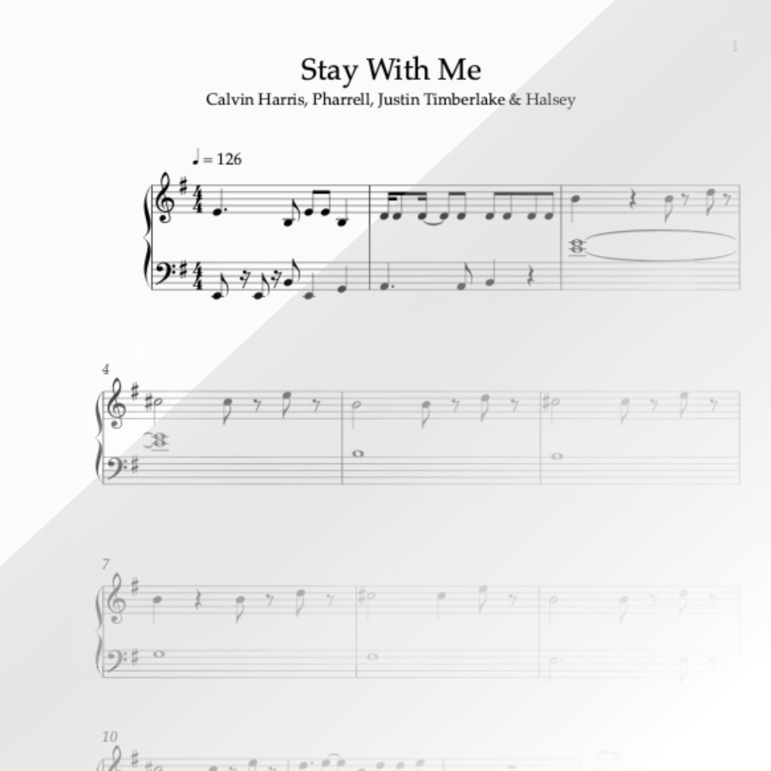 Stay With Me - Calvin Harris (sheet music) - Payhip