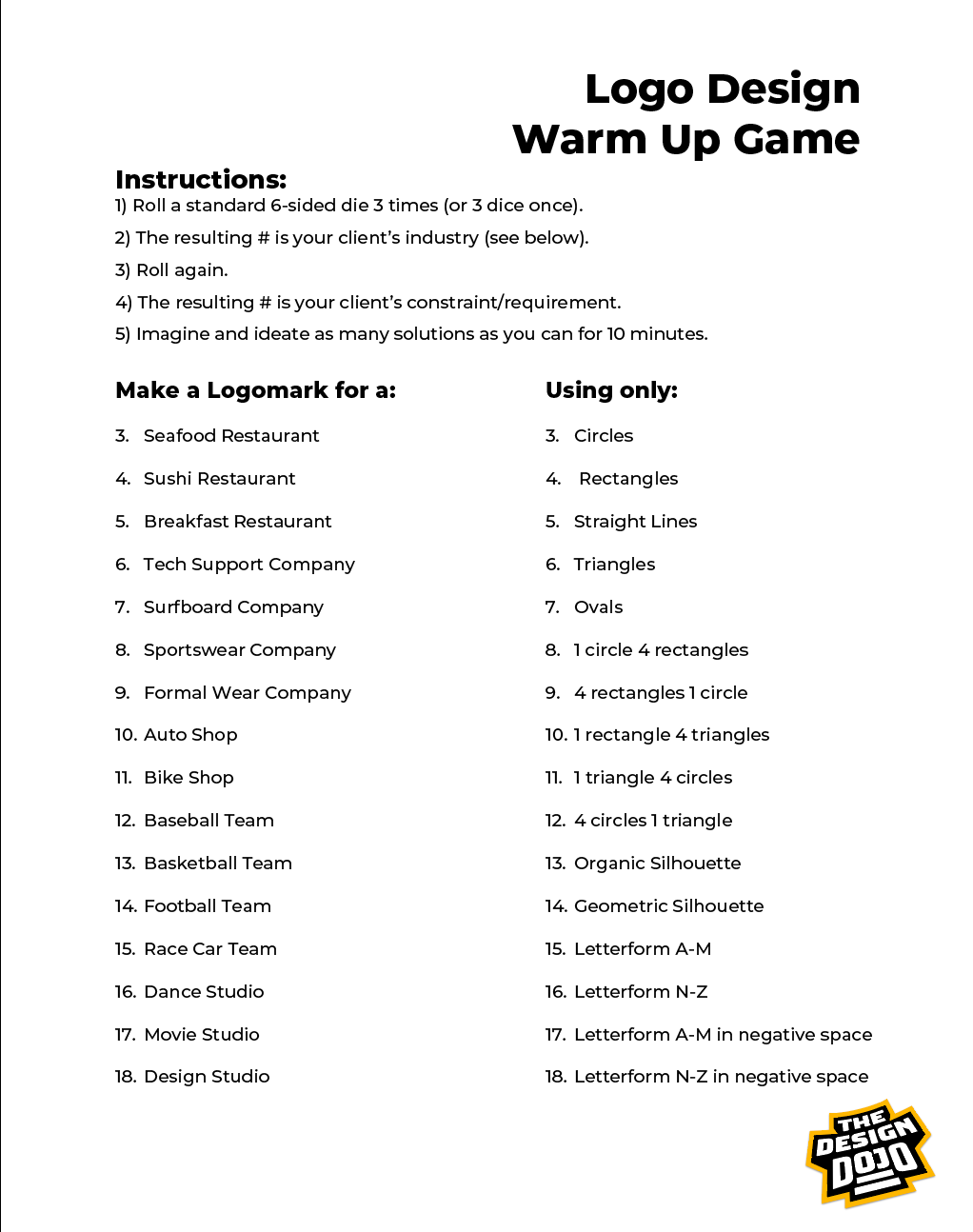 The Logo Warm Up Game (FREE!) - Payhip