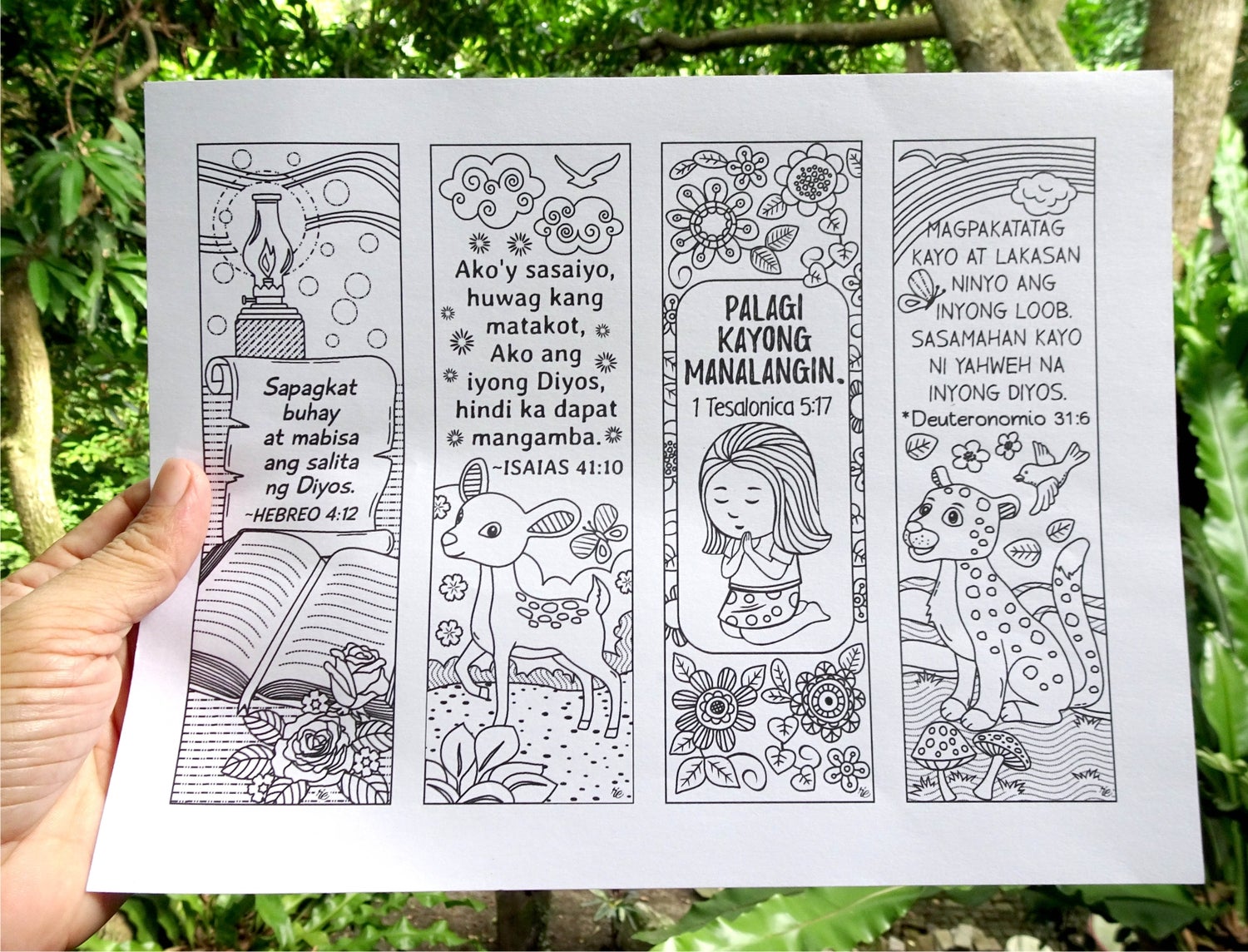 8 Tagalog Bible Coloring Bookmarks - Payhip
