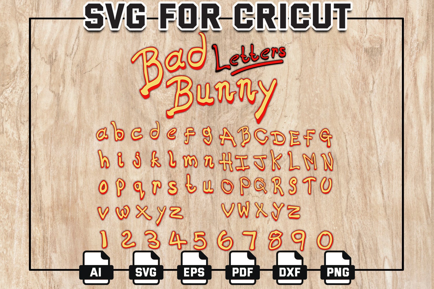 Bad Bunny Alphabet Svg Png Pdf | Great for Cricut and Cameo | Layered ...