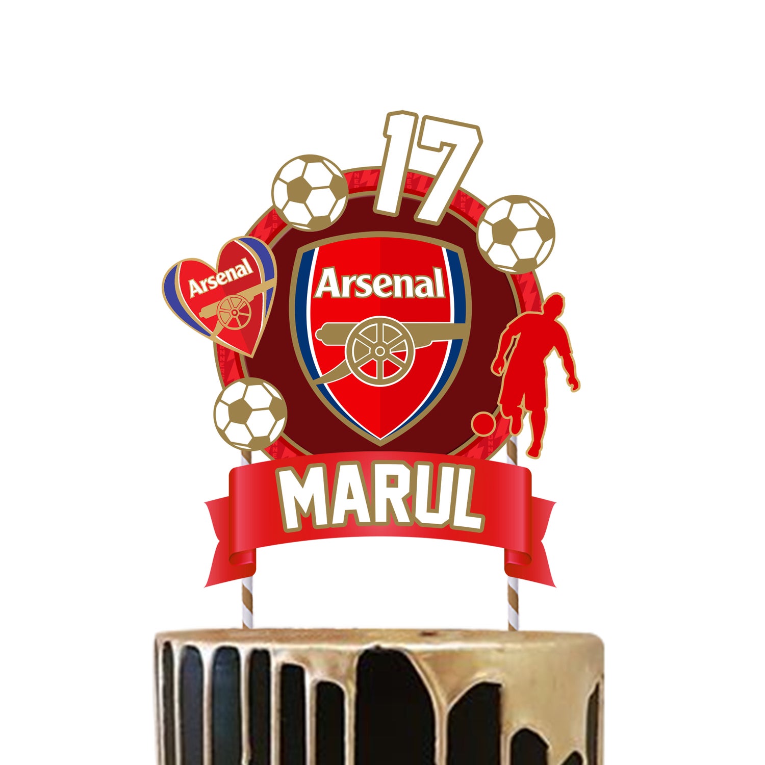 ARSENAL CAKE TOPPER - Payhip