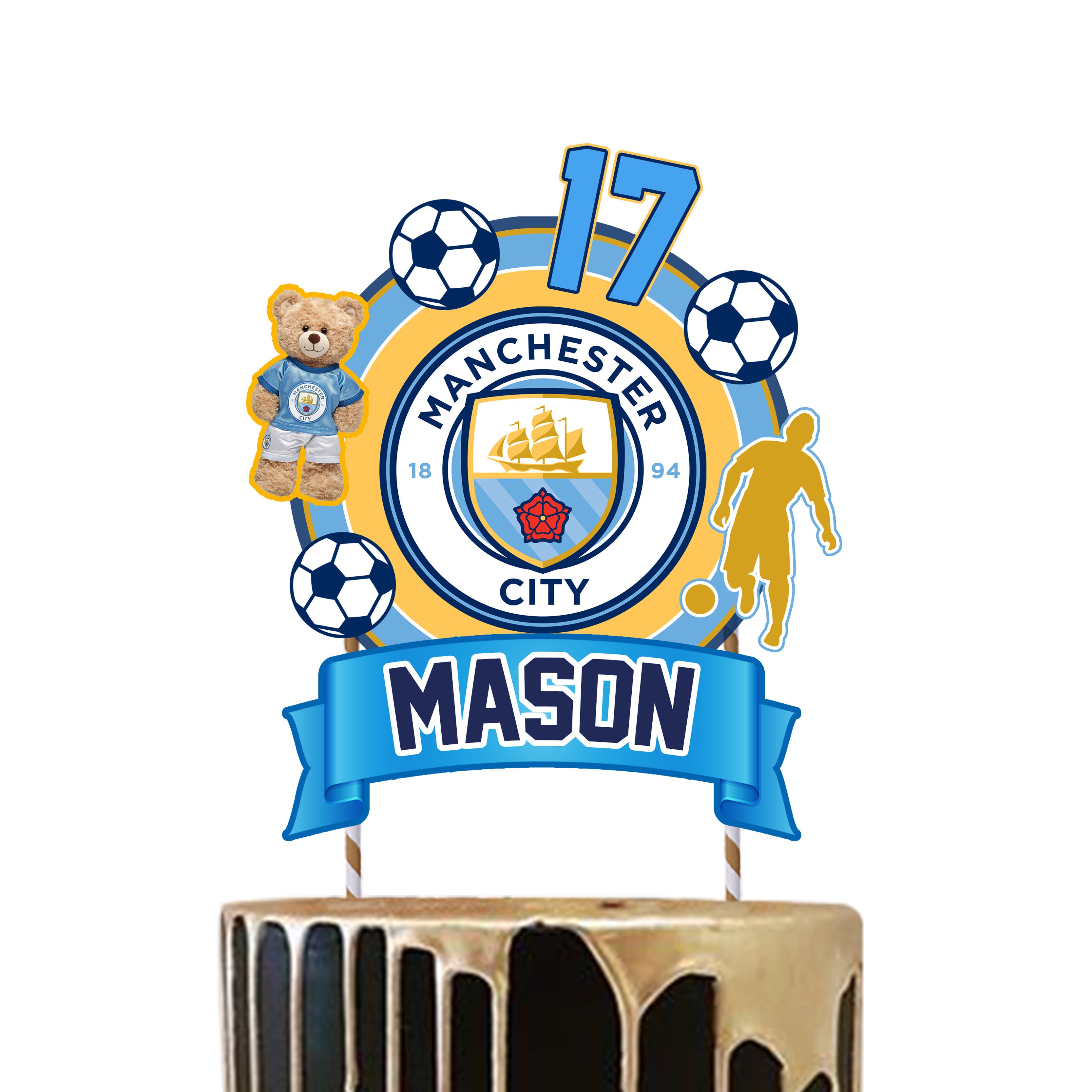 MANCHESTER CITY CAKE TOPPER - Payhip