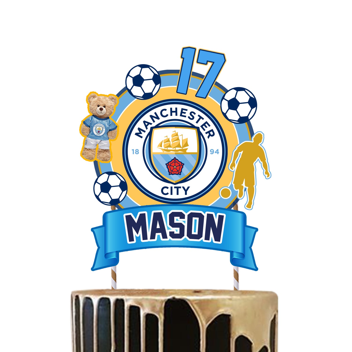MANCHESTER CITY CAKE TOPPER - Payhip