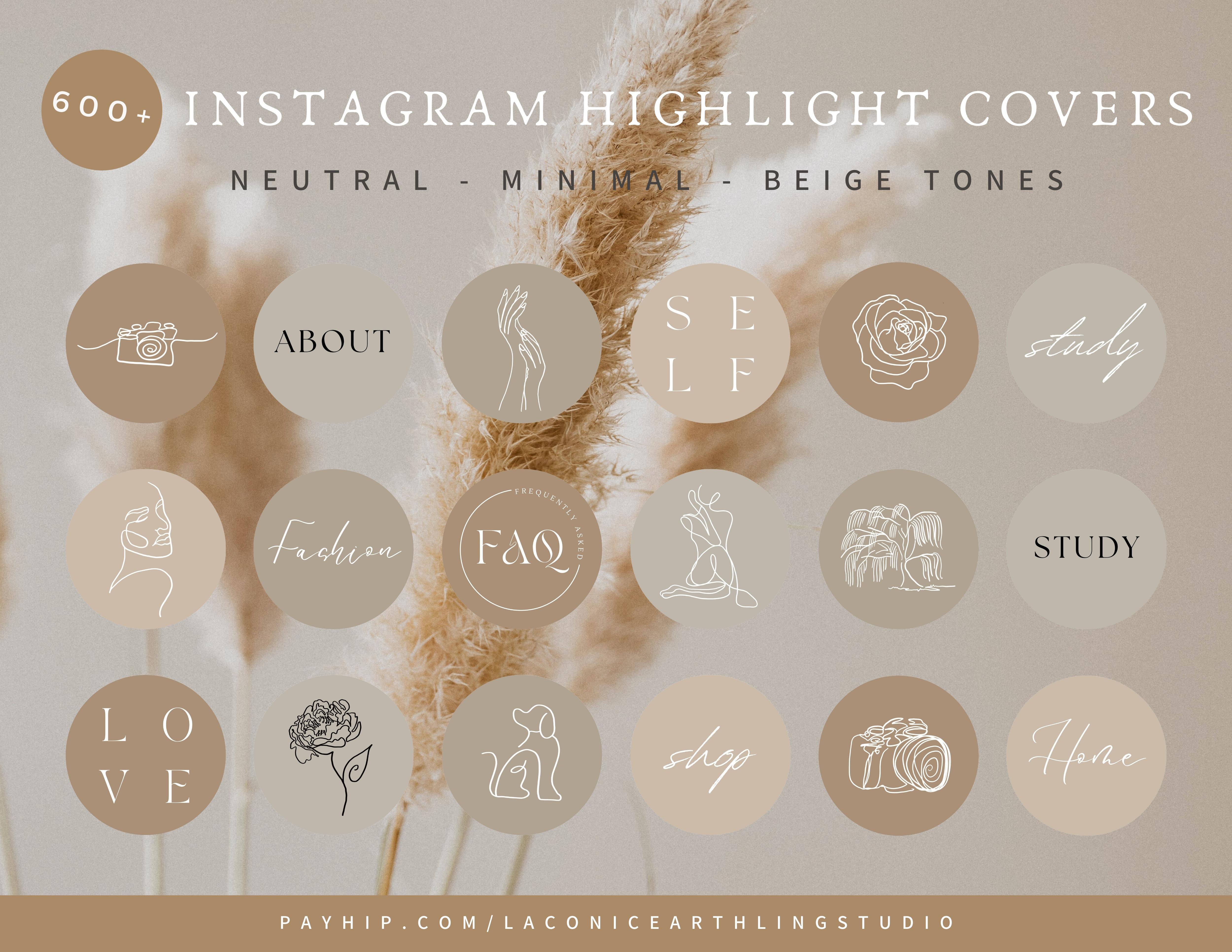 600 Beige Instagram Highlight Covers | Neutral Story Instagram ...