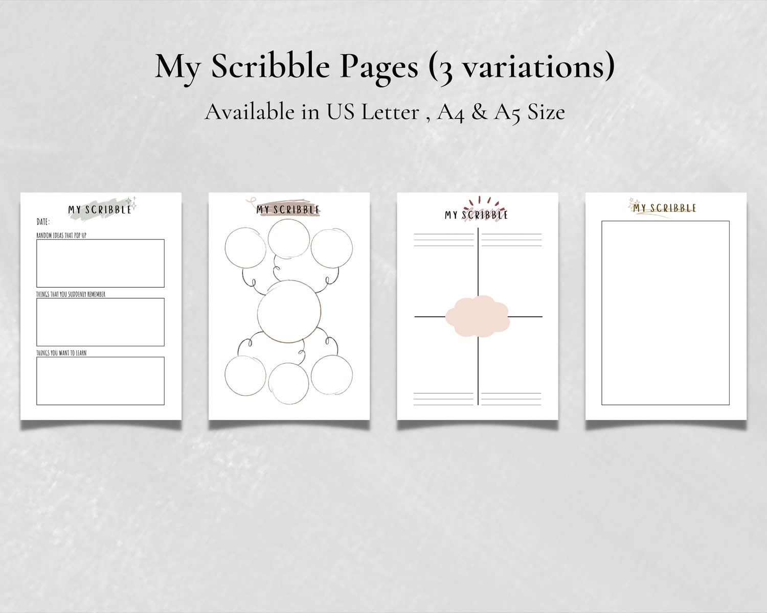 Scribble Pages Inserts - Payhip