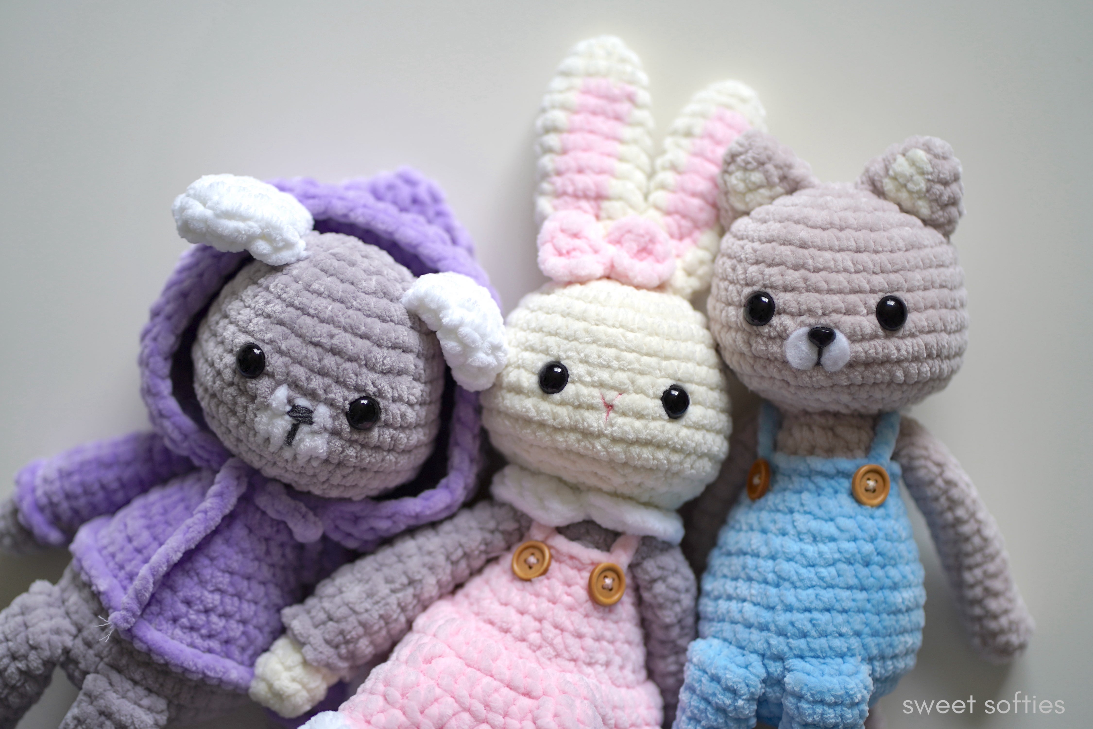 3-in-1 Snuggle Stuffies Pattern Bundle - Payhip