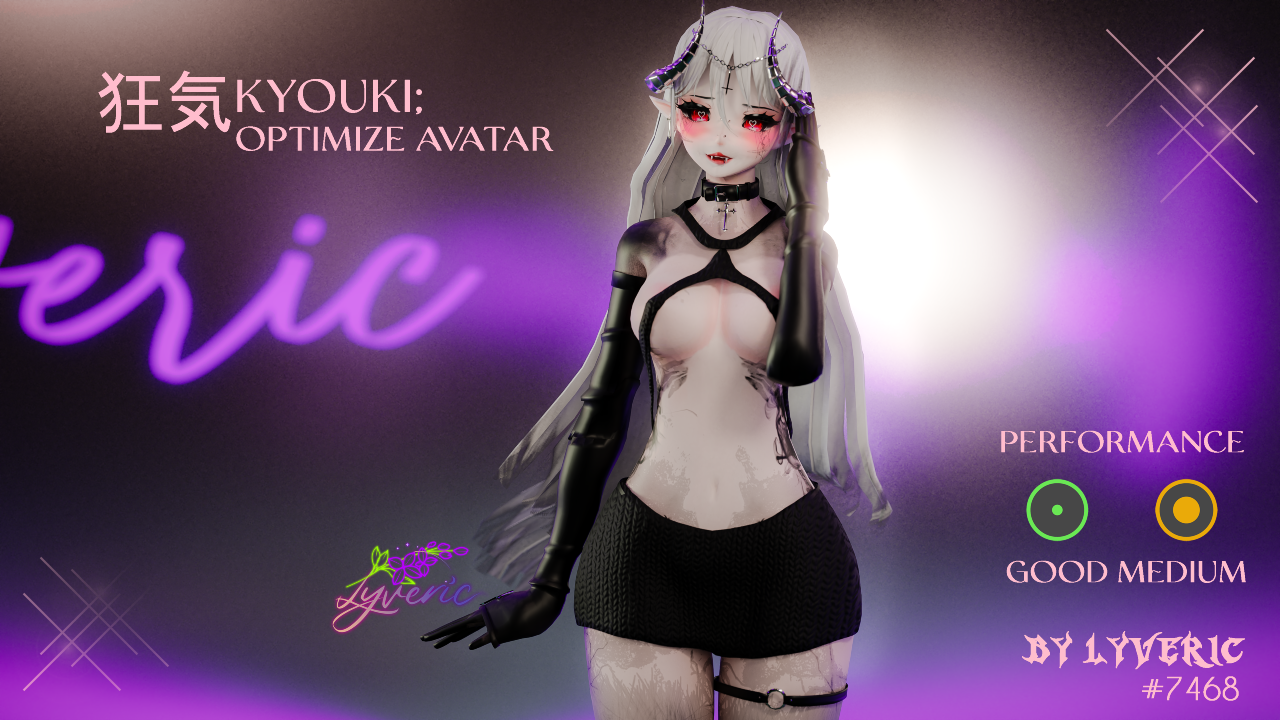 狂気 Kყσuƙι; Kyouki VRChat Avatar Optimize PC Quest 3.0 Phys Bones SFW - Payhip