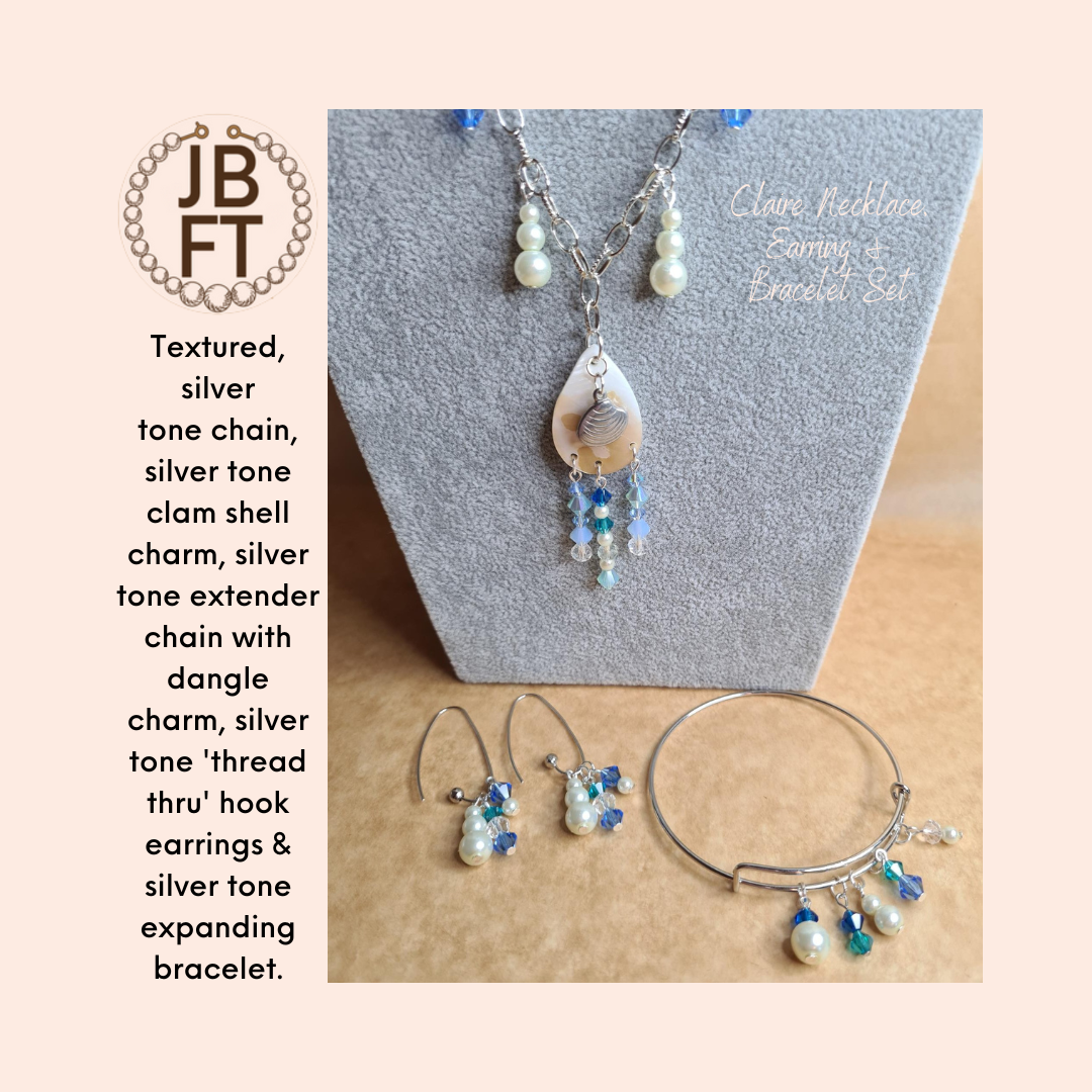 Claire Necklace, Earrings & Bracelet Set - Payhip