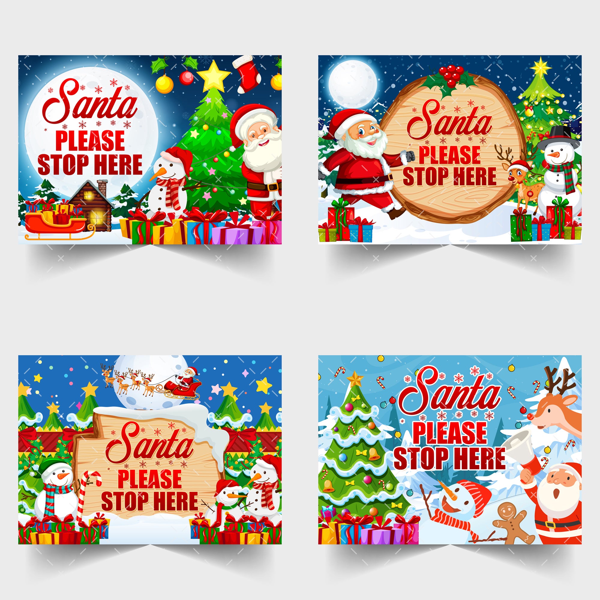 A4 Santa Stop Here Sign - Payhip